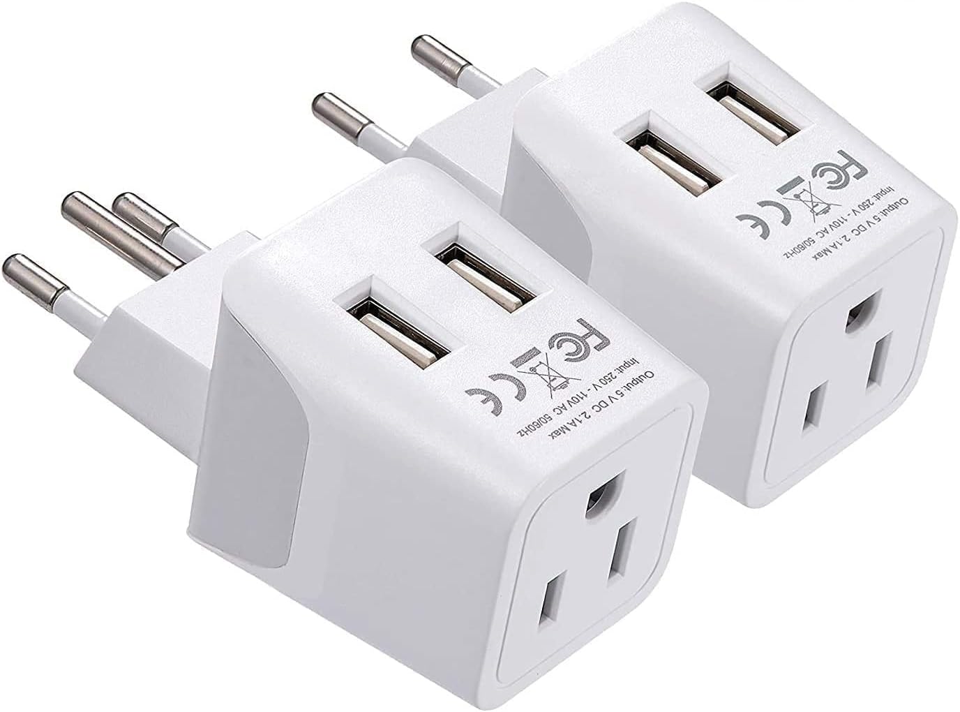 Switzerland Travel Adapter Plug Combo - Type J, C | Dual USB – Swiss C