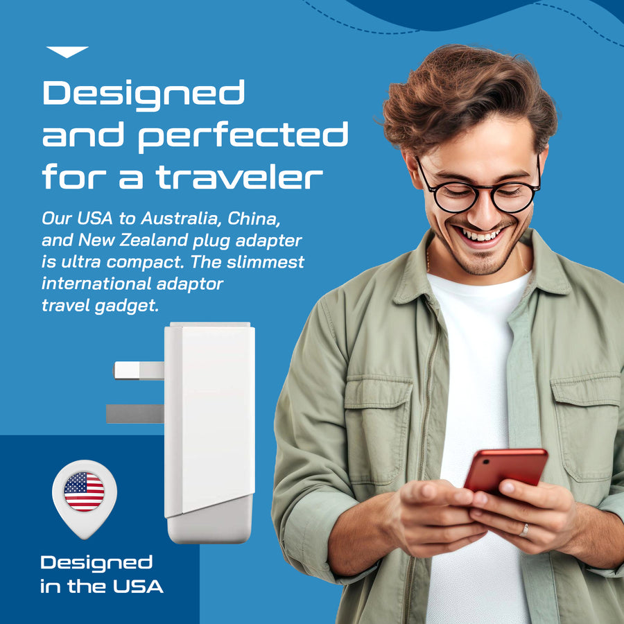 Shop Australian Plug Adapter | Type I | USB & USB C | Ceptics
