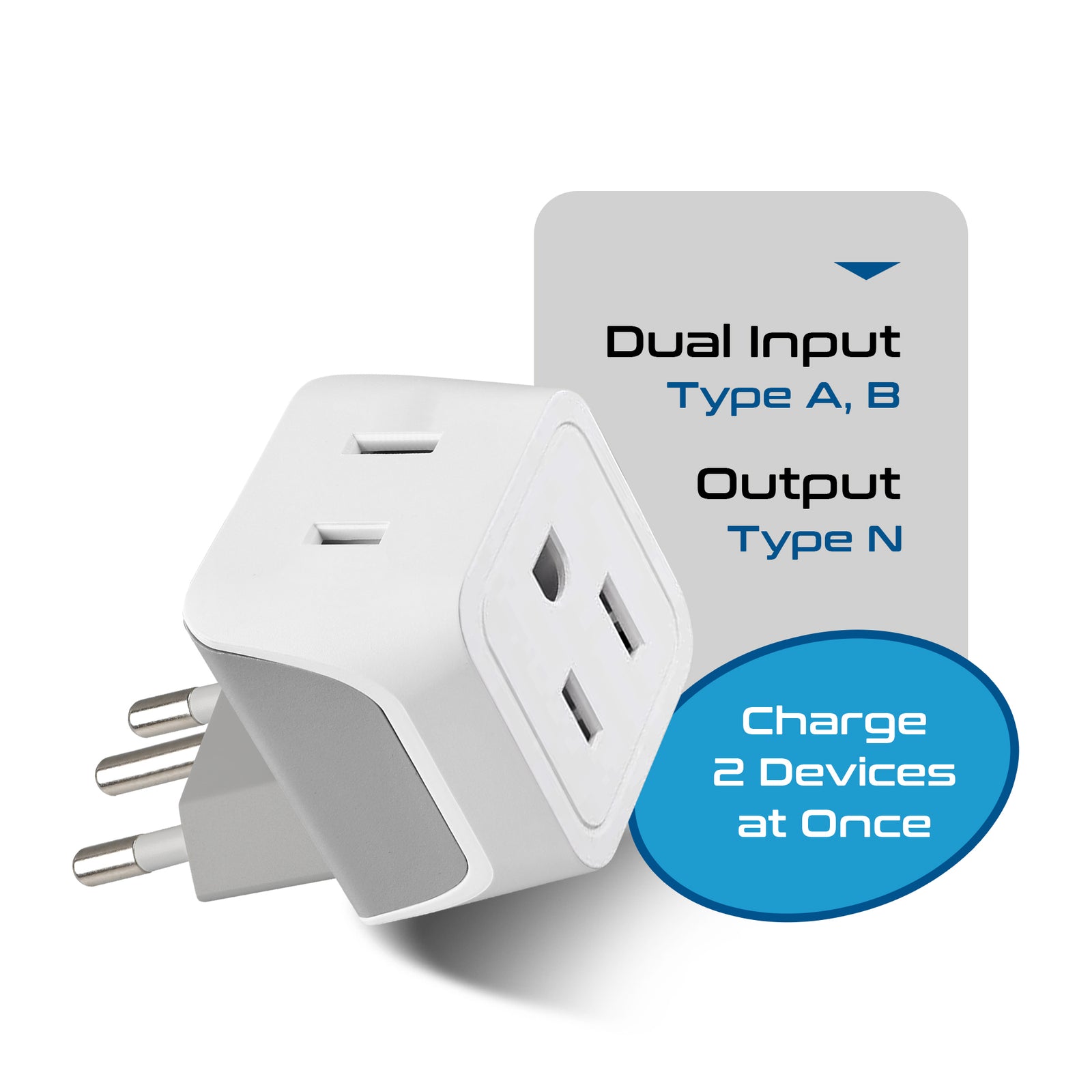 Shoo Brazil Plug Adapter | Type N Compact Power Adapter | Ceptics