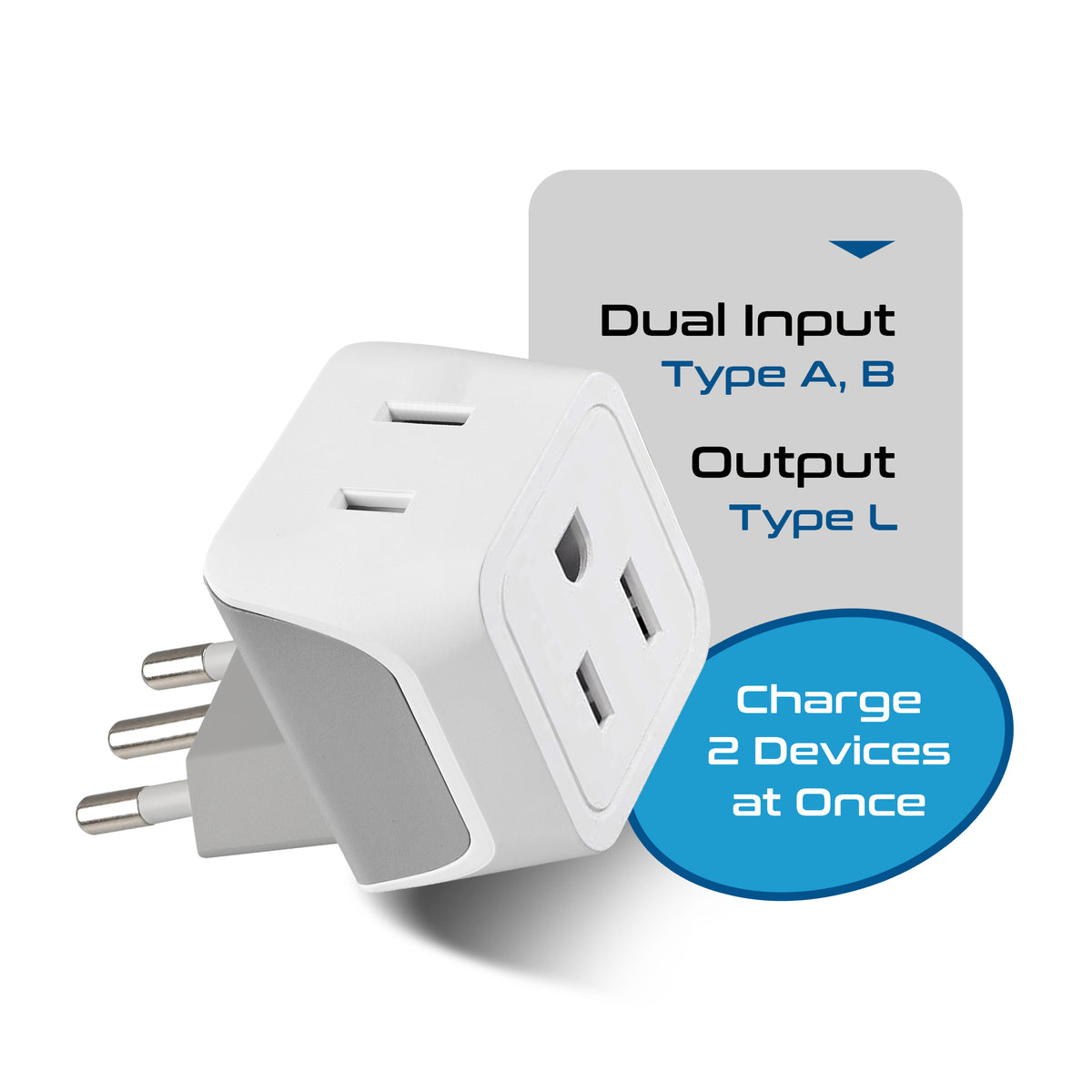 Shop Italy plug adapter | Type L plug adapter