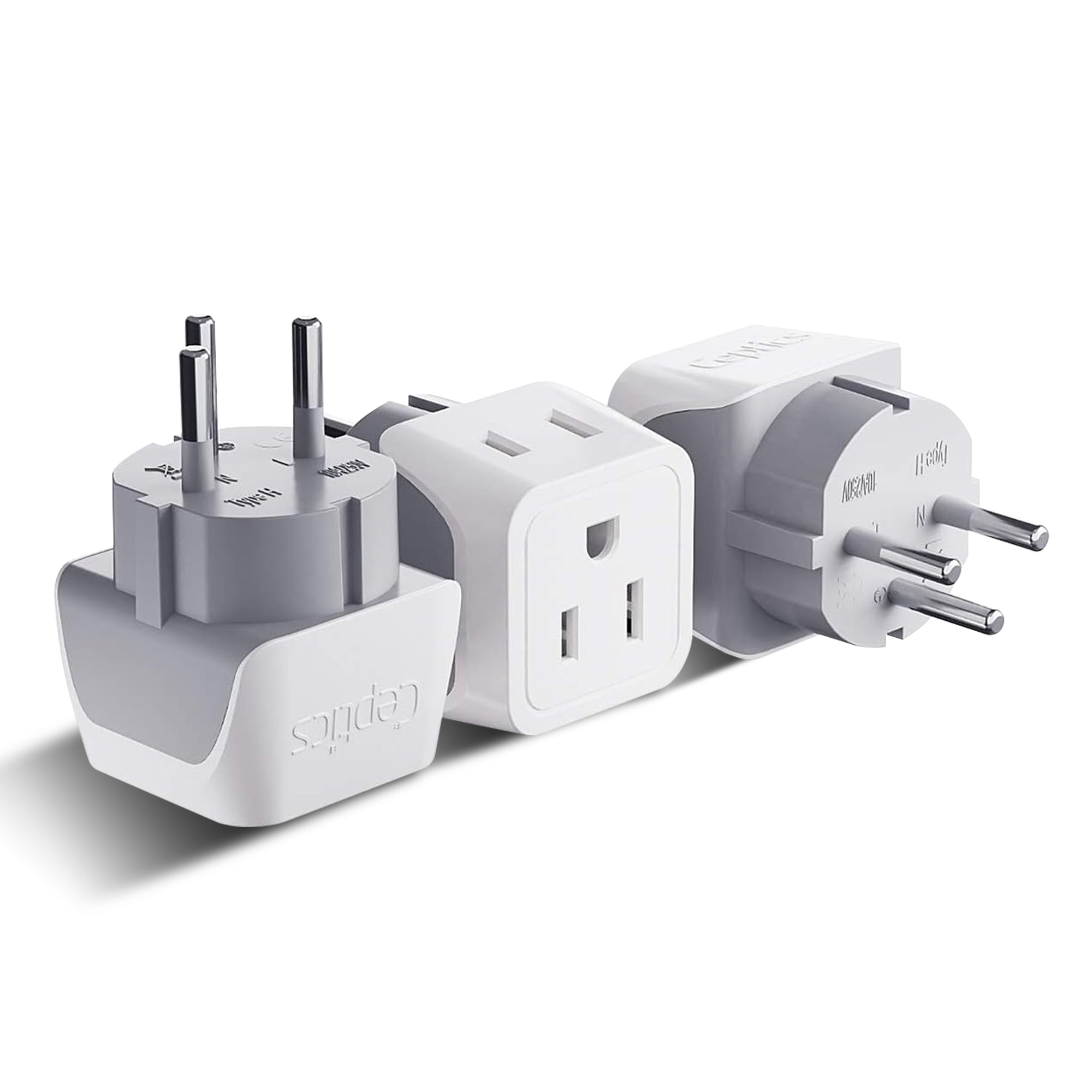 Shop Israel plug adapter | Type H adapter by Ceptics with Dual USA Input