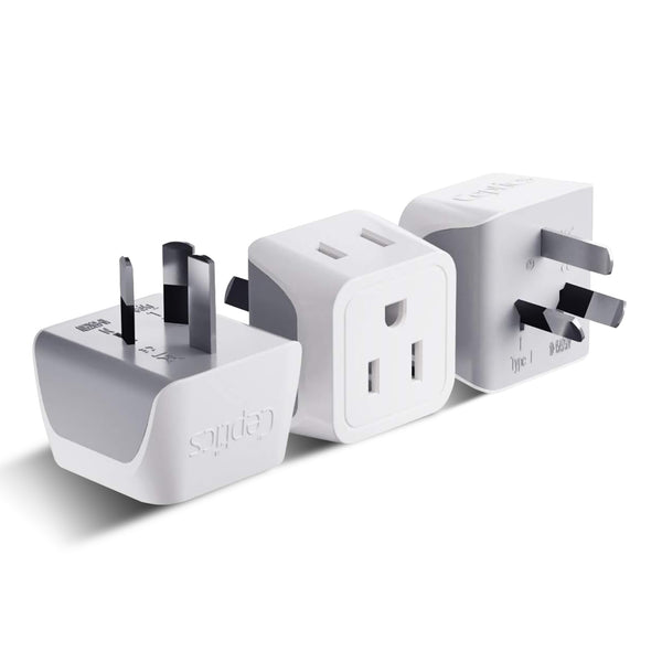 Shop Australia plug adapter - Type I | Ultra Compact (CT-16, 3 Pack ...