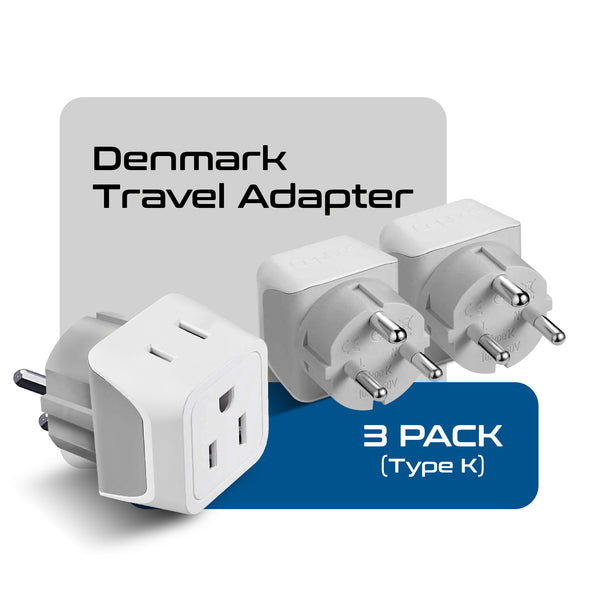 Shop Denmark Power Adapter - 3 Pack | Type K Adapter | Ceptics