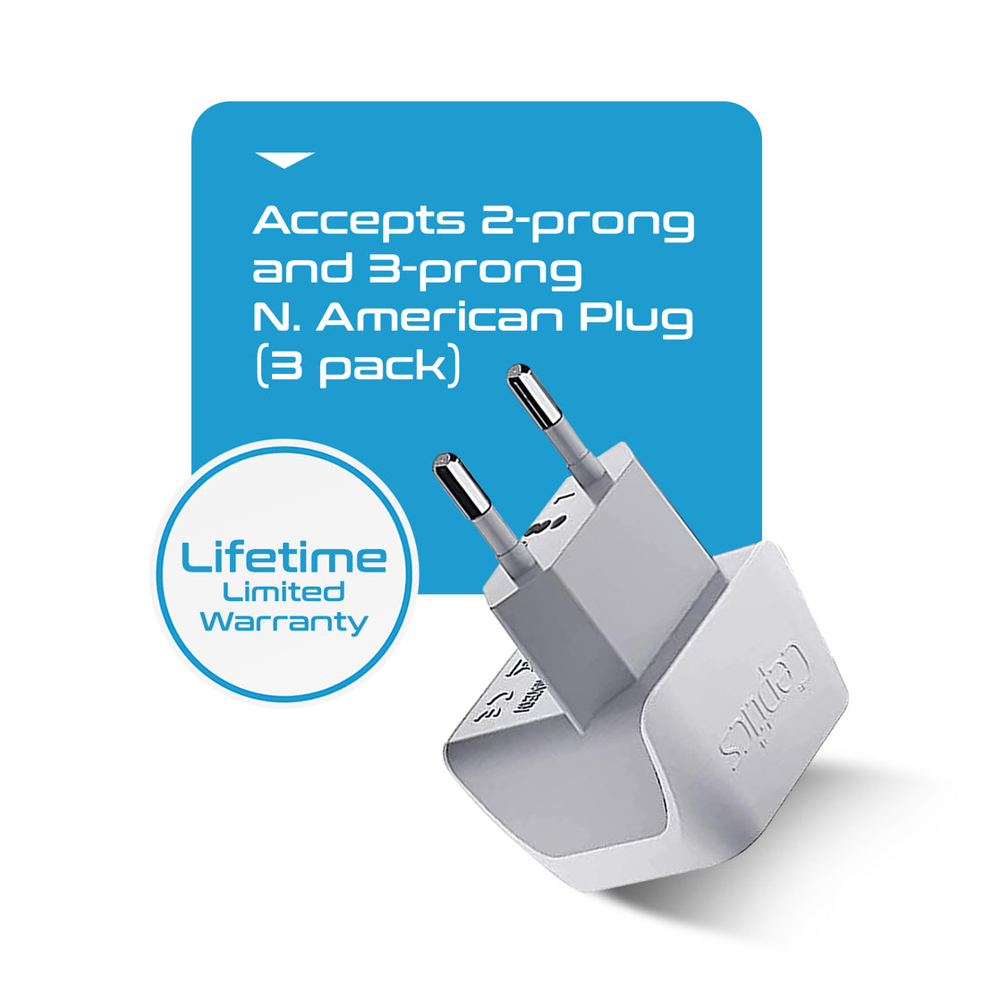Shop European Plug Adapter Type C | Compact Power Adapter | Ceptics