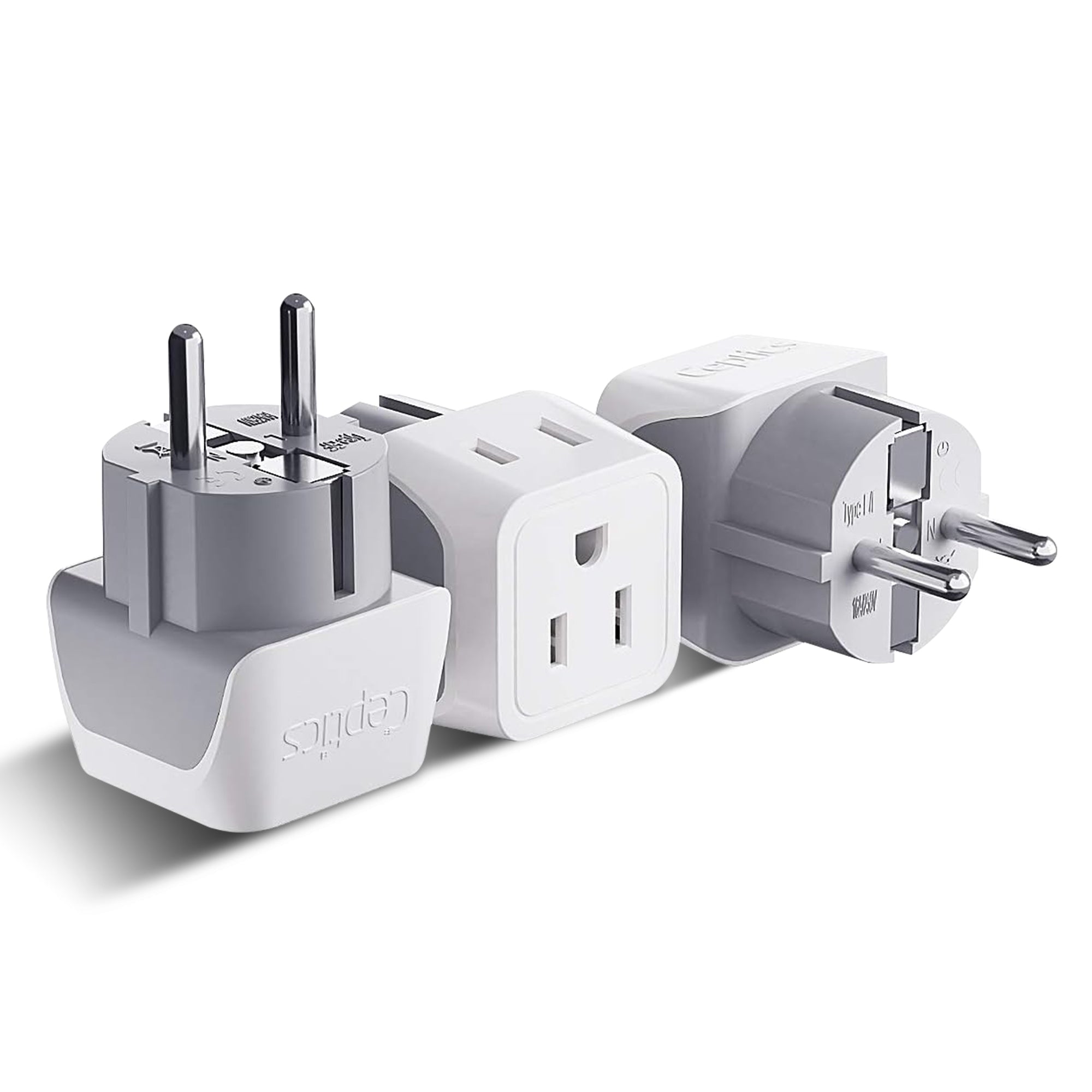 Shop European (Schuko) Plug Adapter - Type E/F - Ultra Compact (CT-9, 3 ...
