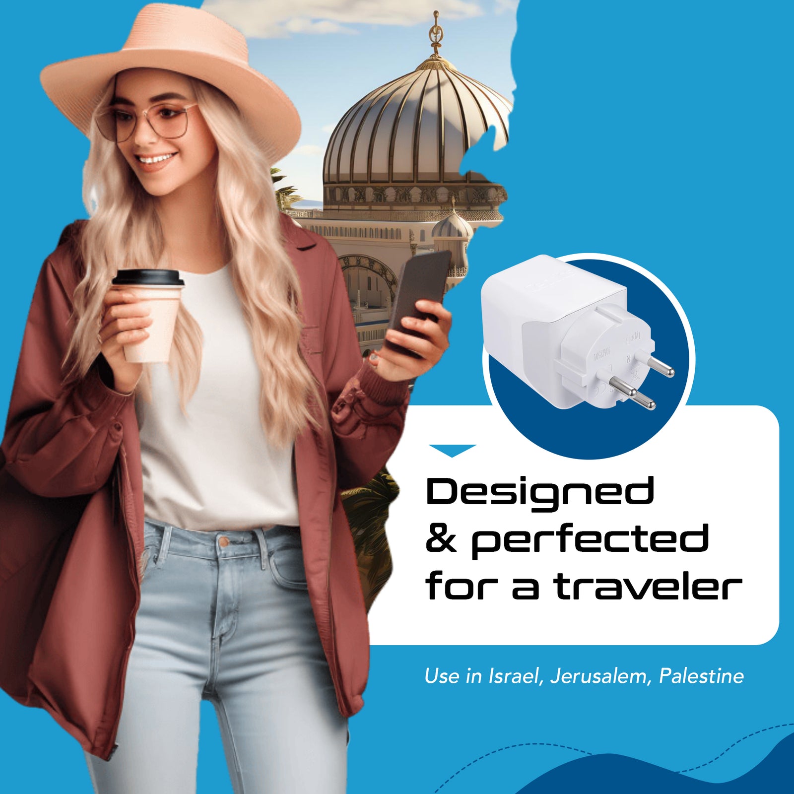Shop Israel Plug Adapter | Dual USB | Ceptics