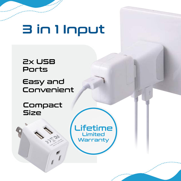 Shop Australian Plug Adapter | Dual USB Input | Ceptics