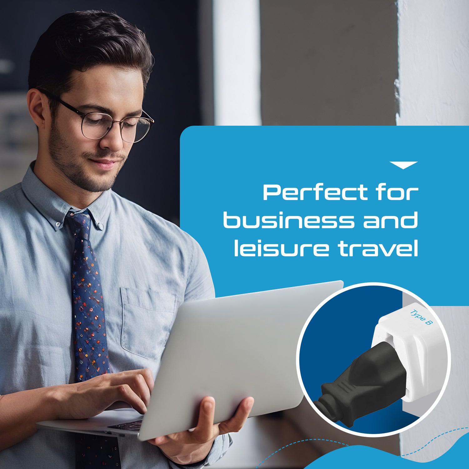 European Compact Travel Adapter | Type E & F Plug Adapter