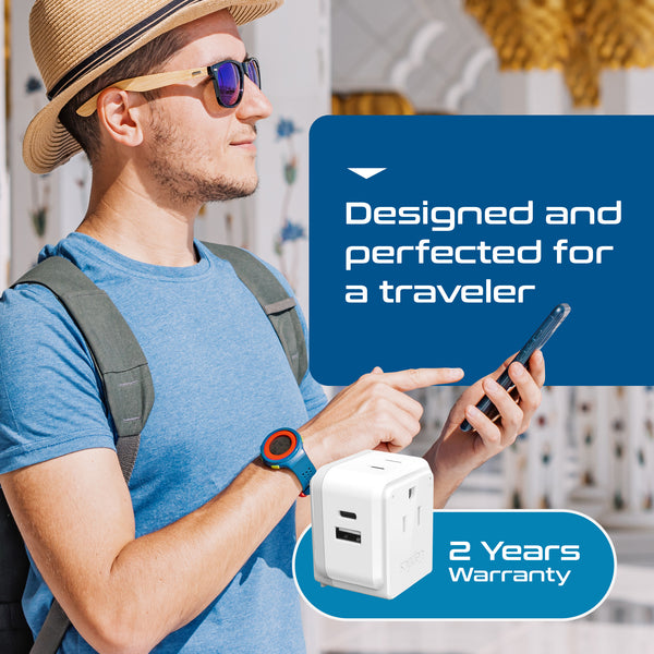 PAK-IN India, Nepal Travel Adapter Set | Type C, D - USB & USB-C Ports ...