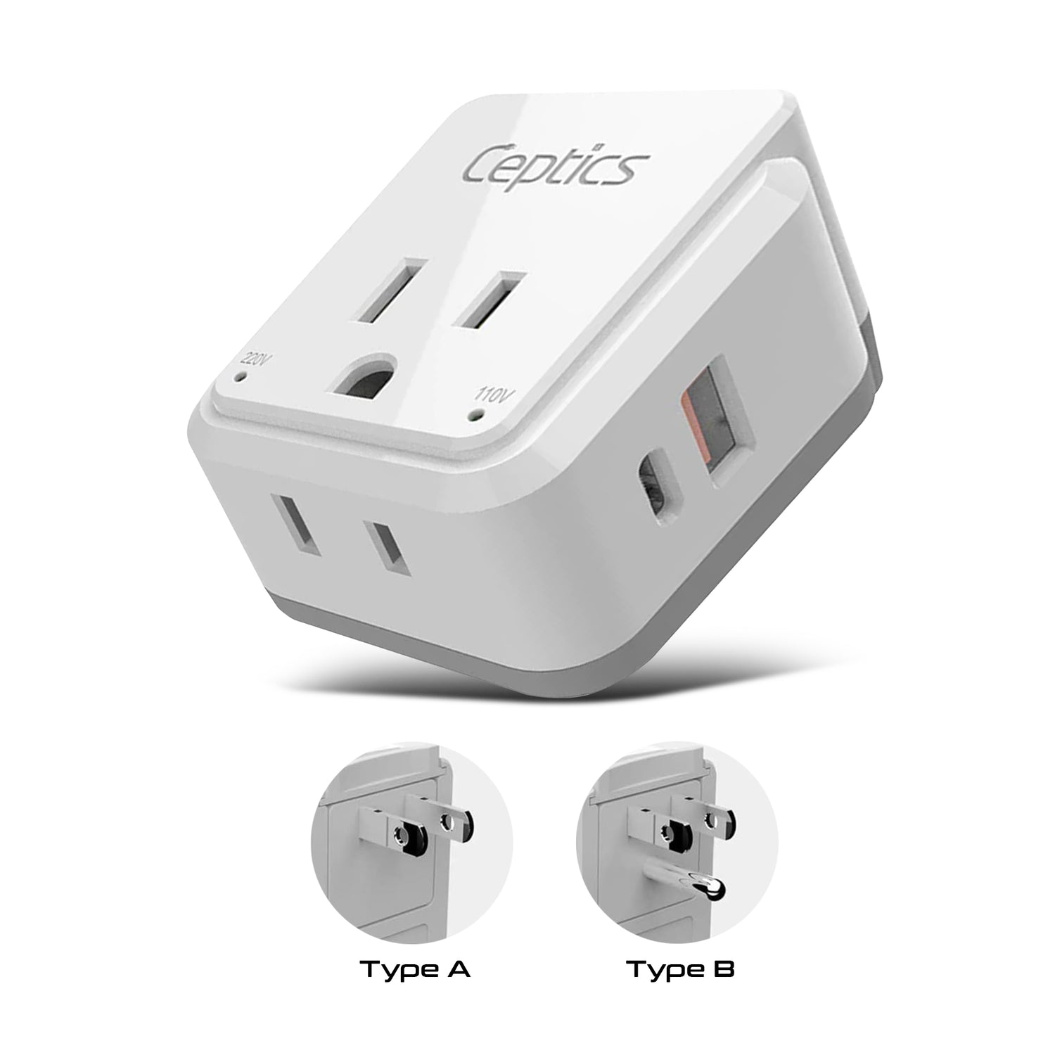 PAK-JP Japan, Philippines Travel Plug Adapter Set | Type A, B - USB