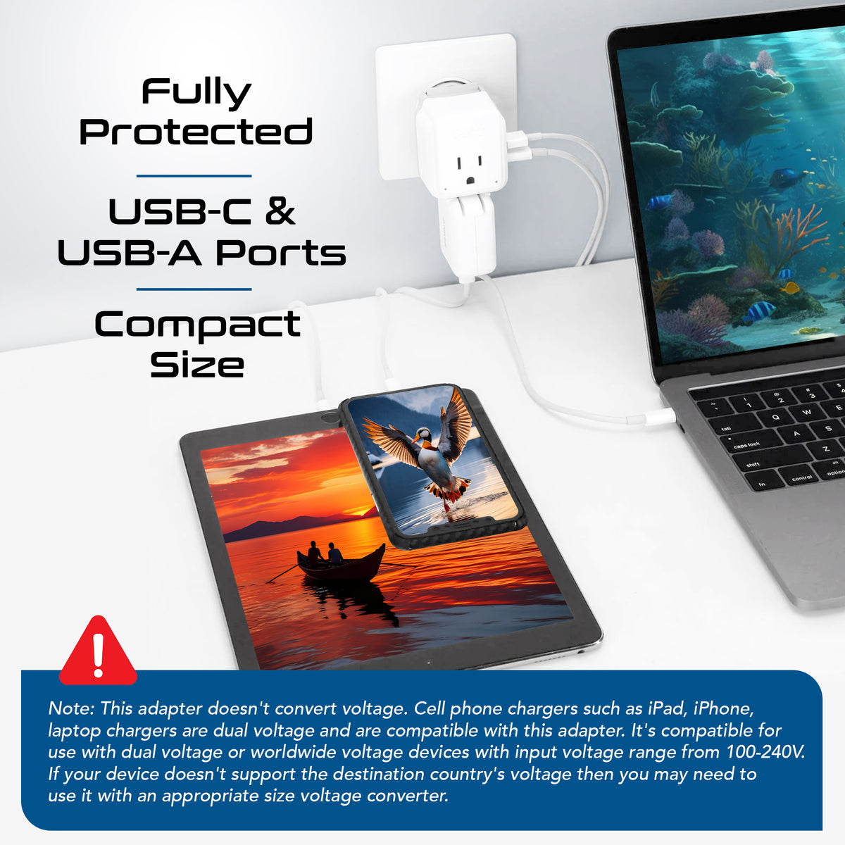 PAK-ME Israel, Jordan, Middle East Travel Adapter Set | Type C, G, H