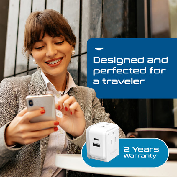 PAK-ME Israel, Jordan, Middle East Travel Adapter Set | Type C, G, H ...