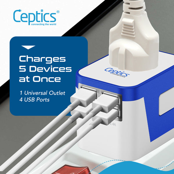 All-In-One International Power Adapter | Travel Plug Adapter – Ceptics