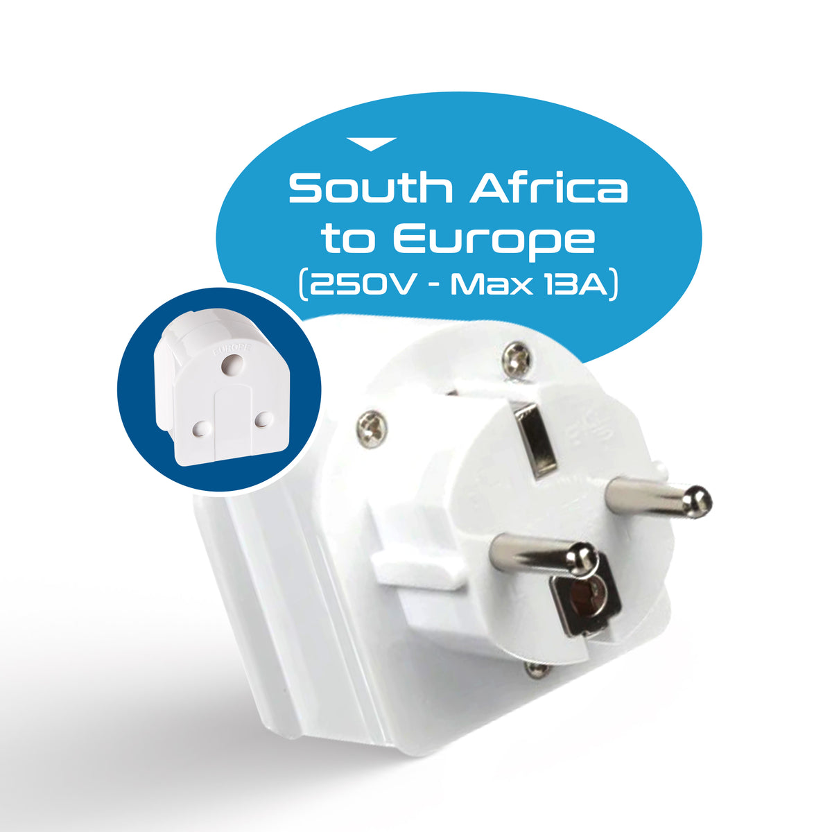 South Africa to Europe Adapter | Schuko Plug Adapter