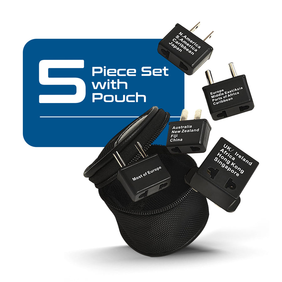 Worldwide Travel Adapter Plug | International 5pc Set (UP-5S) Ceptics