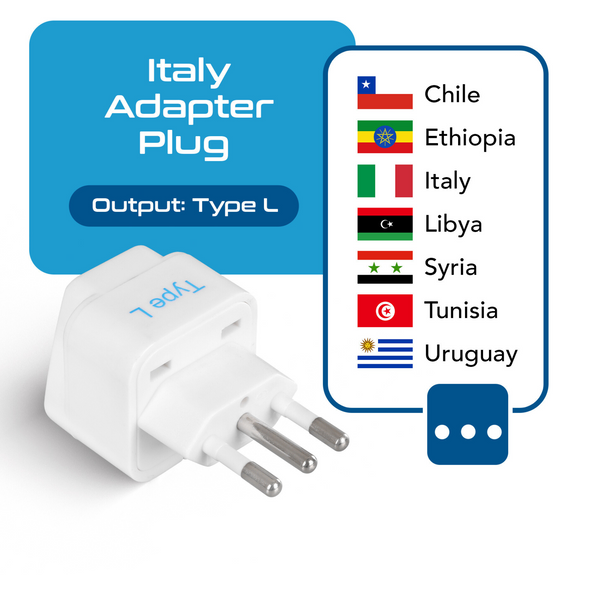 Shop Italy Plug Adapter | Type L 250 Volt | Ceptics