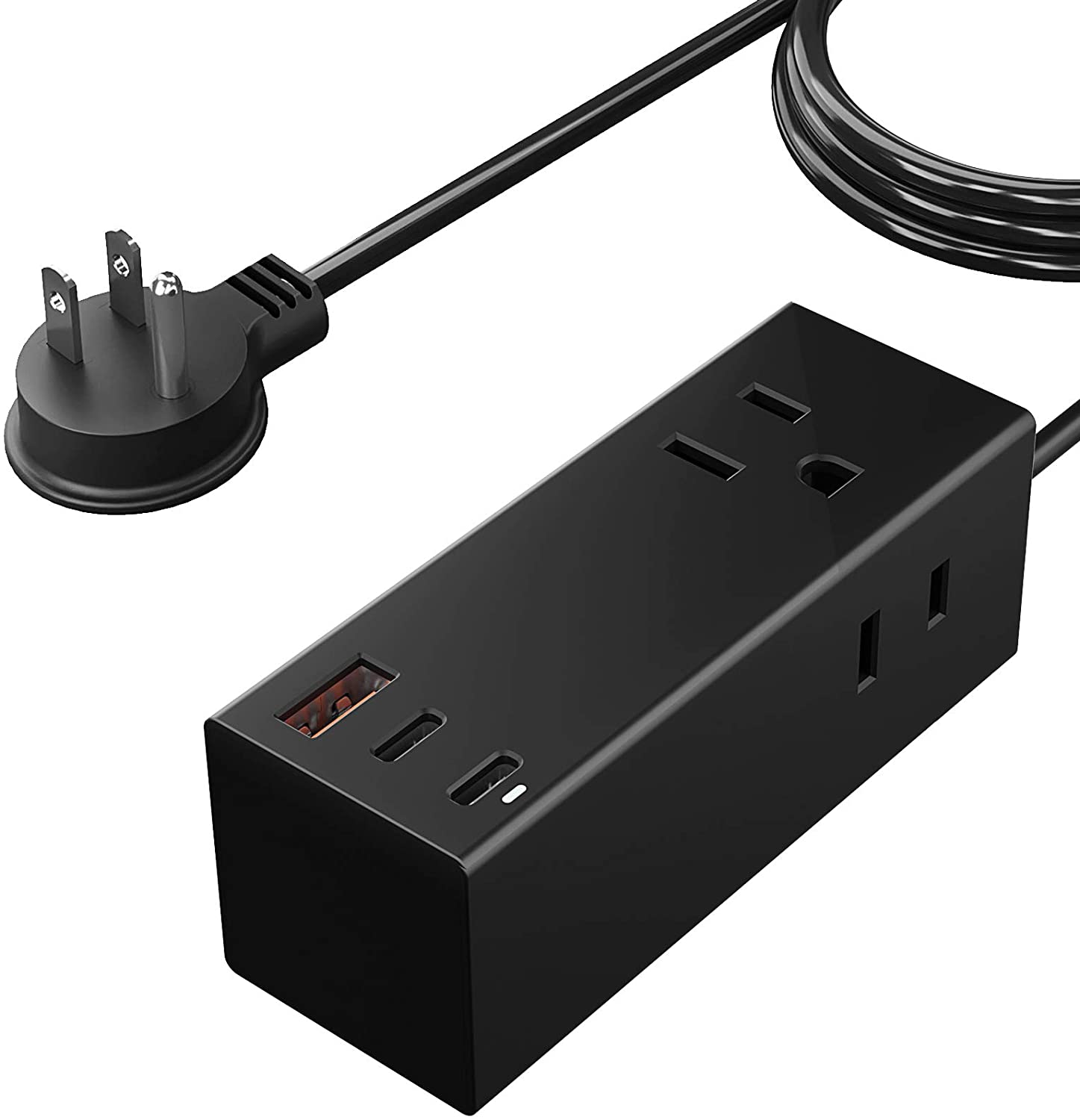 65W USB-C Power Strip Charger with USB + Dual USB-C, 2 USA Input - Fas