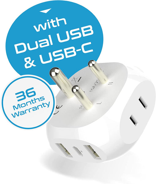 India, Pakistan Plug Adapter - Type D - 5 in 1 - Ultra Compact – Ceptics