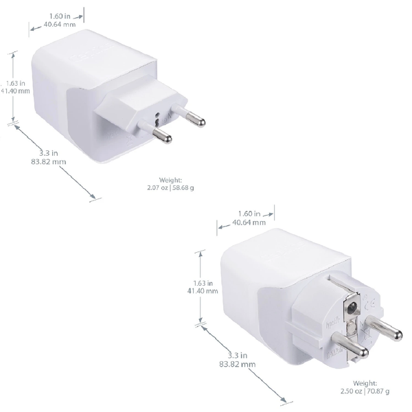 Shop European Plug Adapter & Type C Adapter combo | Ceptics