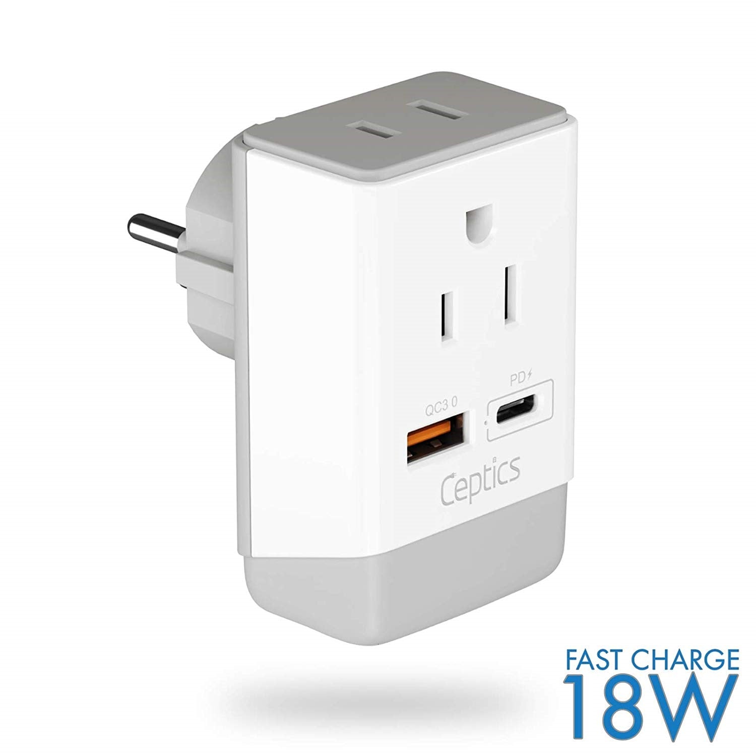 Shop Israel Plug Adapter | Type H | Dual USB & USB C | Ceptics