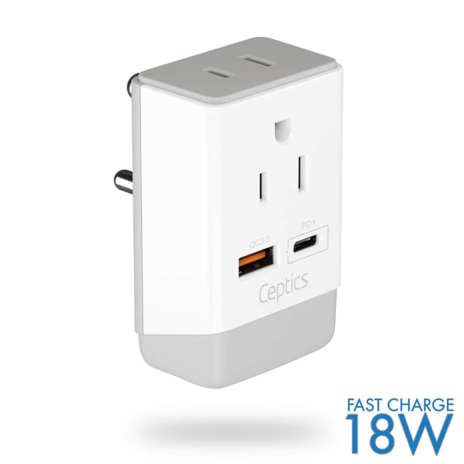 Shop US to India Converter Plug | Dual USB & USB-C | Ceptics