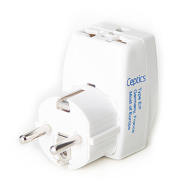 Shop European plug adapter 3 in 1 | Type E/F | Ceptics