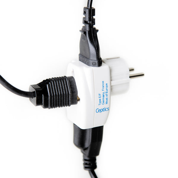 Shop European plug adapter 3 in 1 | Type E/F | Ceptics