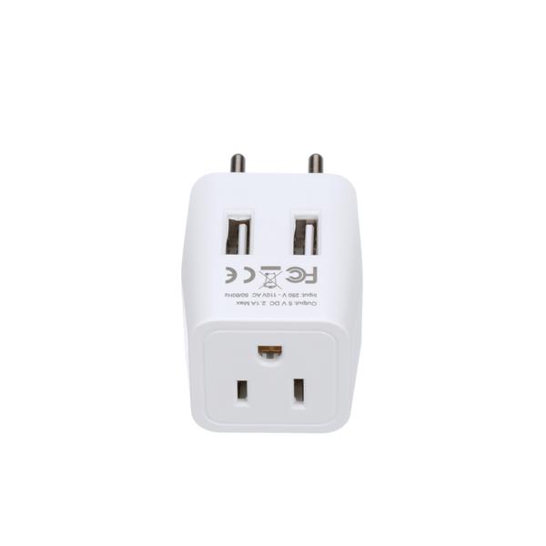 European, Egypt Travel Adapter Plug with Dual USB - Type C - 2 Pack ...