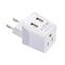 India Travel Adapter Plug Combo - Type C, D | Dual USB - Indian Combo