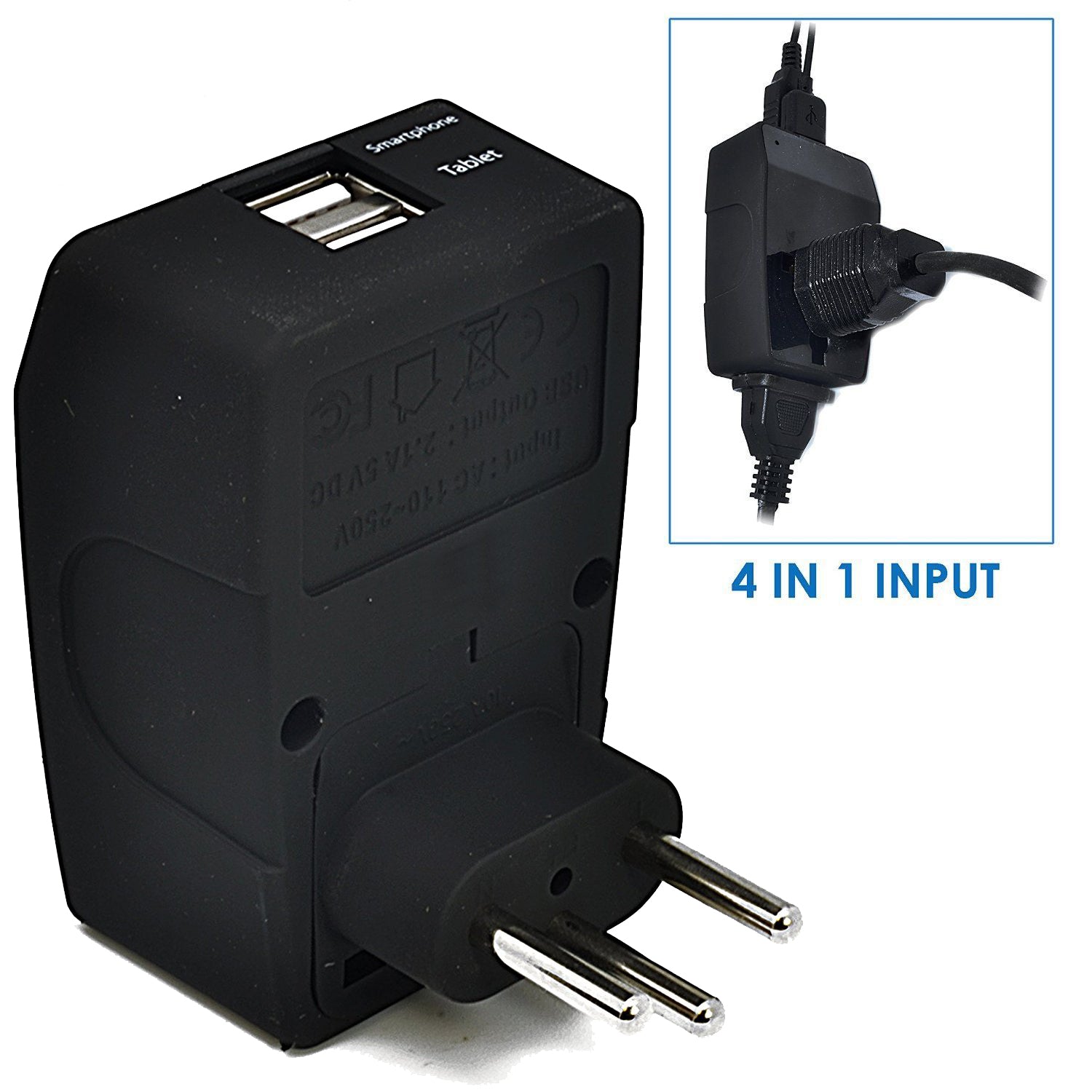 Brazil Travel Adapter with USB Ports | Type N Plug Adapter