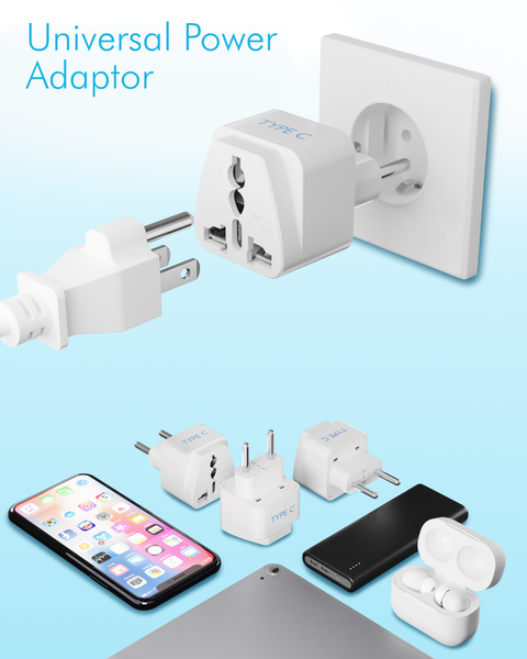 Type C Adapter Plugs for Europe, South America, Asia, & More – Ceptics