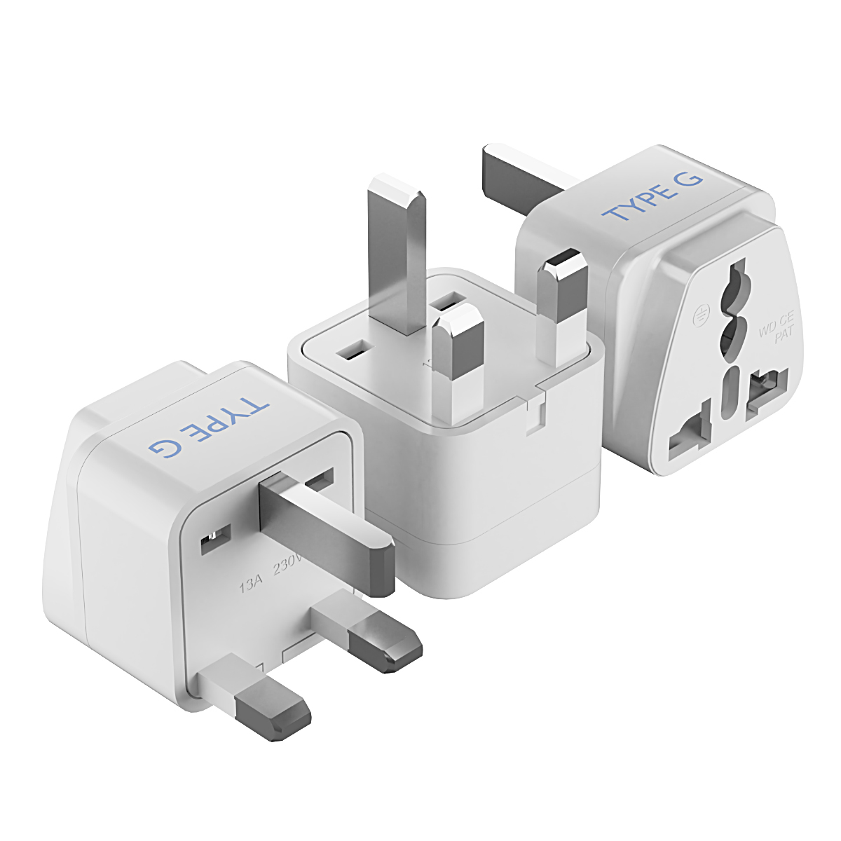 Power Adapter for UK, Botswana, Belize & More | Compact Travel Adapter