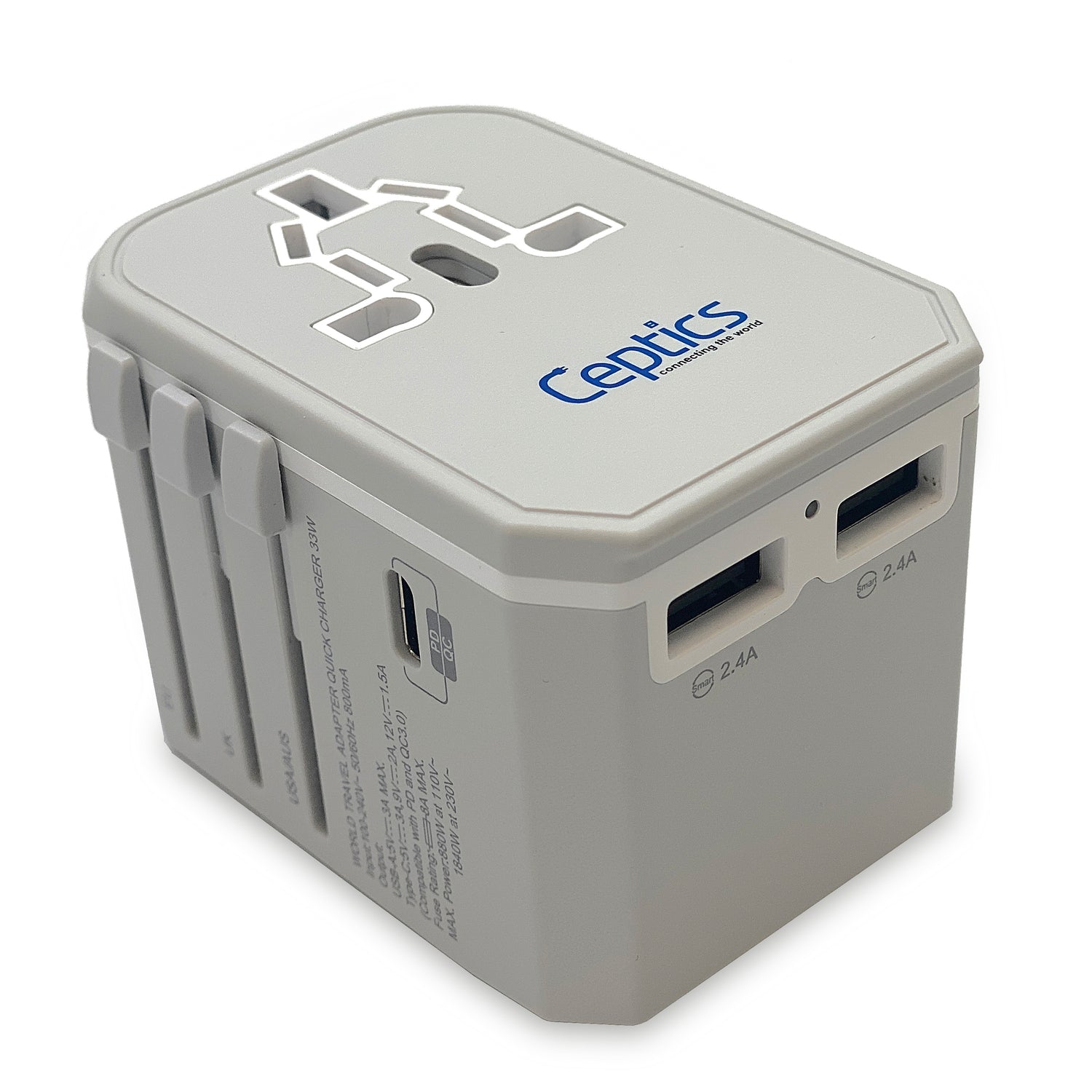 All-In-One Adapter Plug | International Dual USB Port Adapter