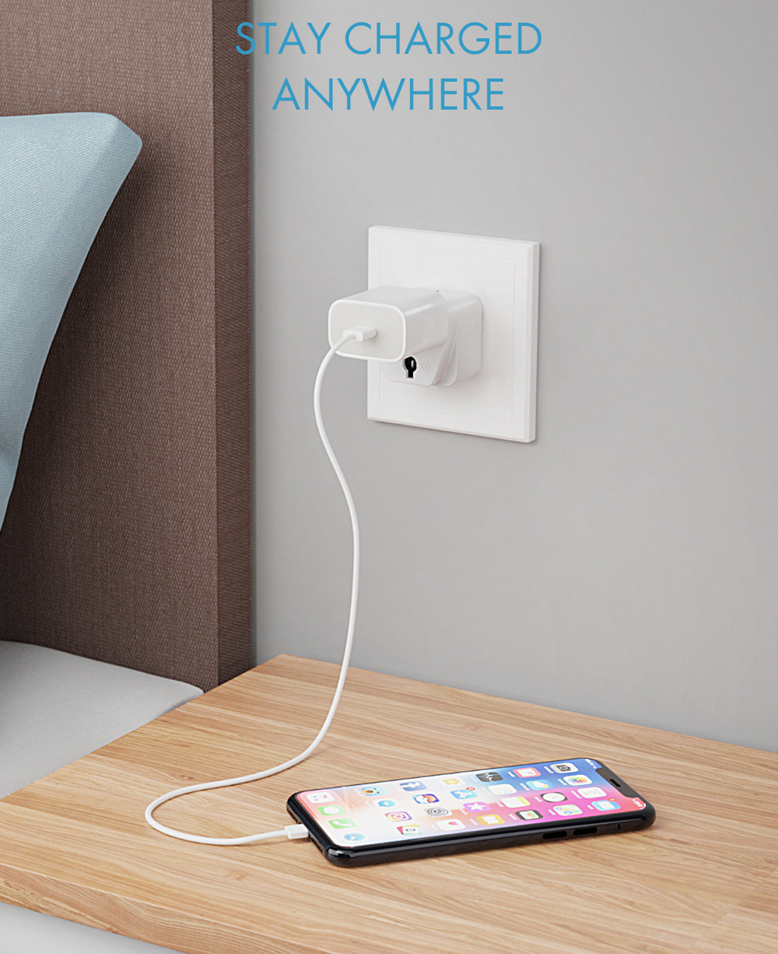 Power Adapter for UK, Botswana, Belize & More | Compact Travel Adapter